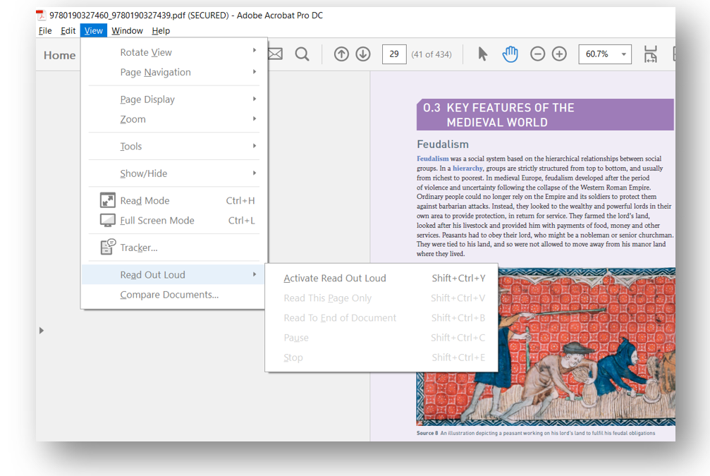 How To Read Out Loud Secondary Textbook PDFs Using Adobe Oxford University Press