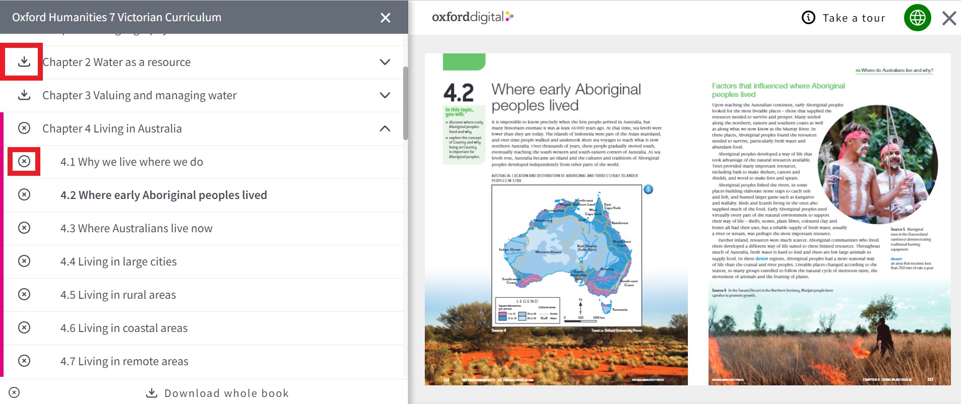 Navigating around obook offline for Teachers. – Oxford University Press