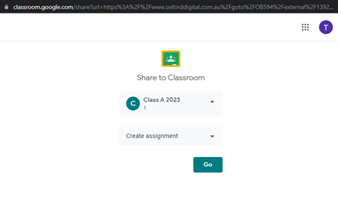 How to create Google Classroom assignment to share to Google Classroom – Oxford University Press
